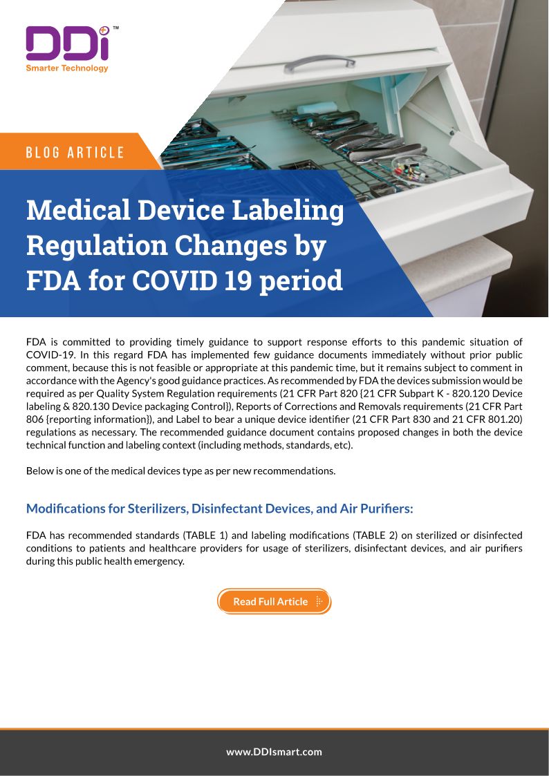 Fda Medical Device Labeling Guidance at Eric Main blog